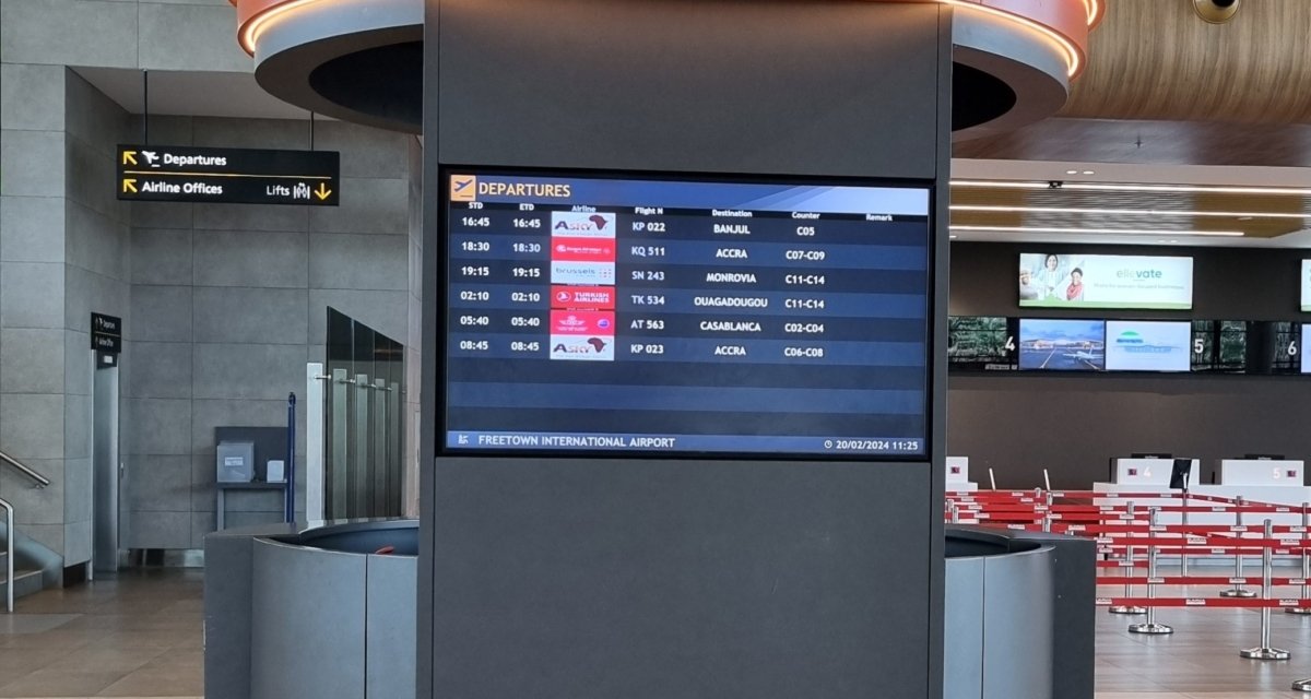 Flight Monitors | Freetown International Airport